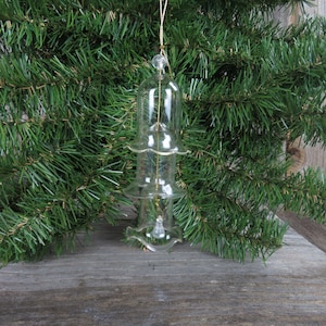 Tiered Glass Christmas Bell Ornament - Etsy