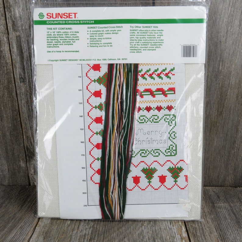 Sunset Christmas Sampler Kit Counted Cross Stitch St Nicholas - Etsy