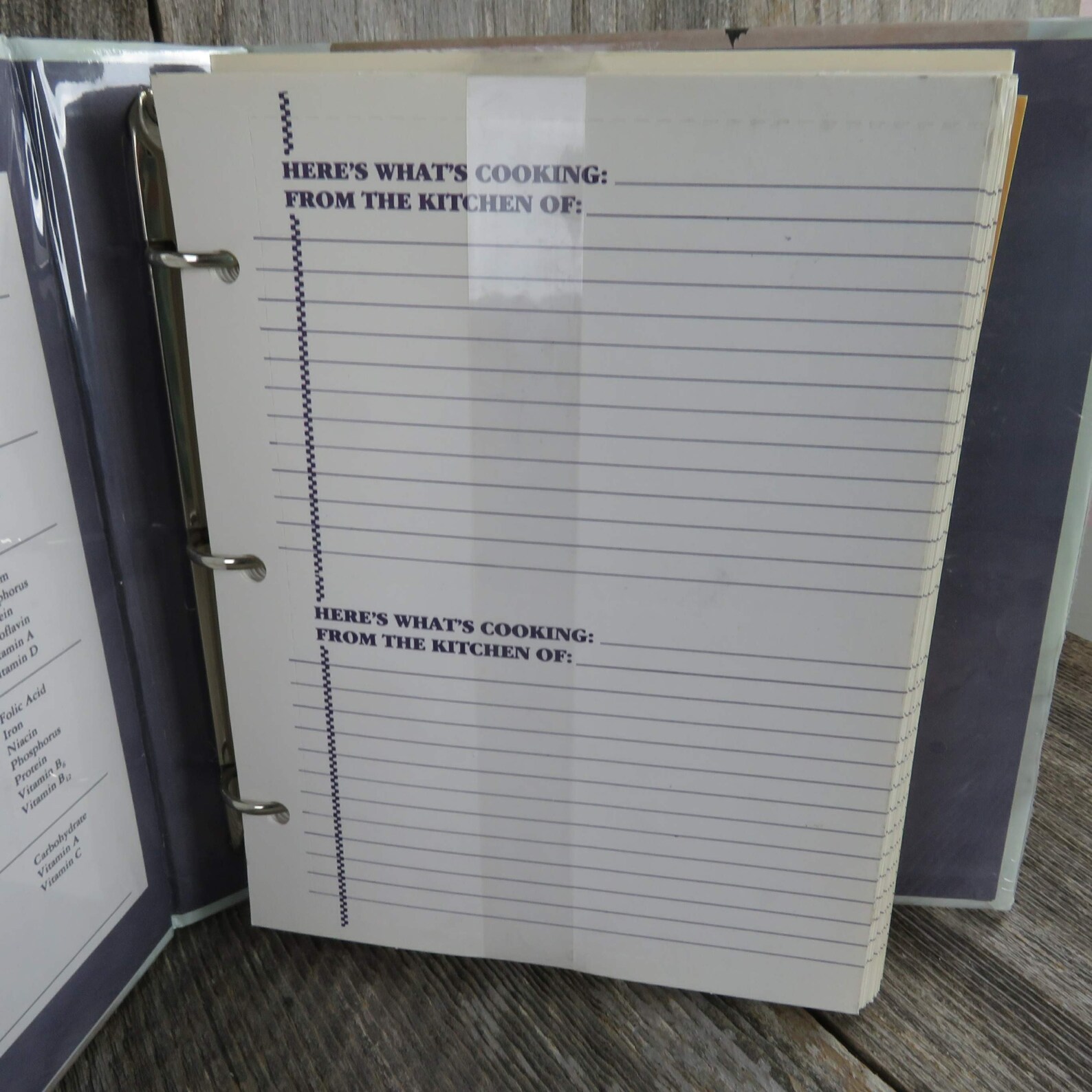Cookbook Binder Recipe Organizer Family History Kitchen Book - Etsy
