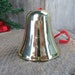Vintage Gold Bell With Red Flocked Ribbon Christmas Hand Bell Door ...
