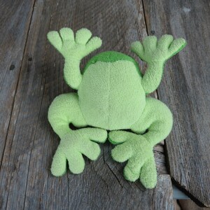 Frog Prince Plush Crown Green Stuffed Animal Laying Two Tone - Etsy