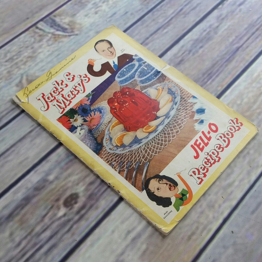 Vintage Cookbook Jello Recipe Book Jack and Marys Promo Recipes 1937 ...