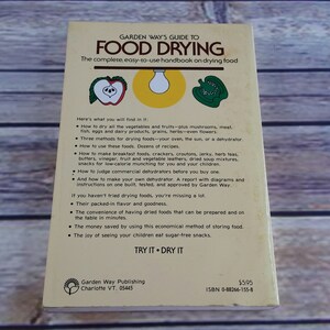 Vintage Cookbook Food Drying Guide 1980 Food Preservation Recipes ...