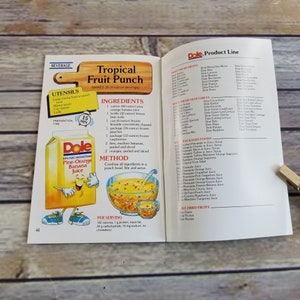 Vintage Cook Book Dole Fruit Promotional Recipes Fun With Fruits and ...