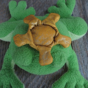 Frog Prince Plush Crown Green Stuffed Animal Laying Two Tone - Etsy
