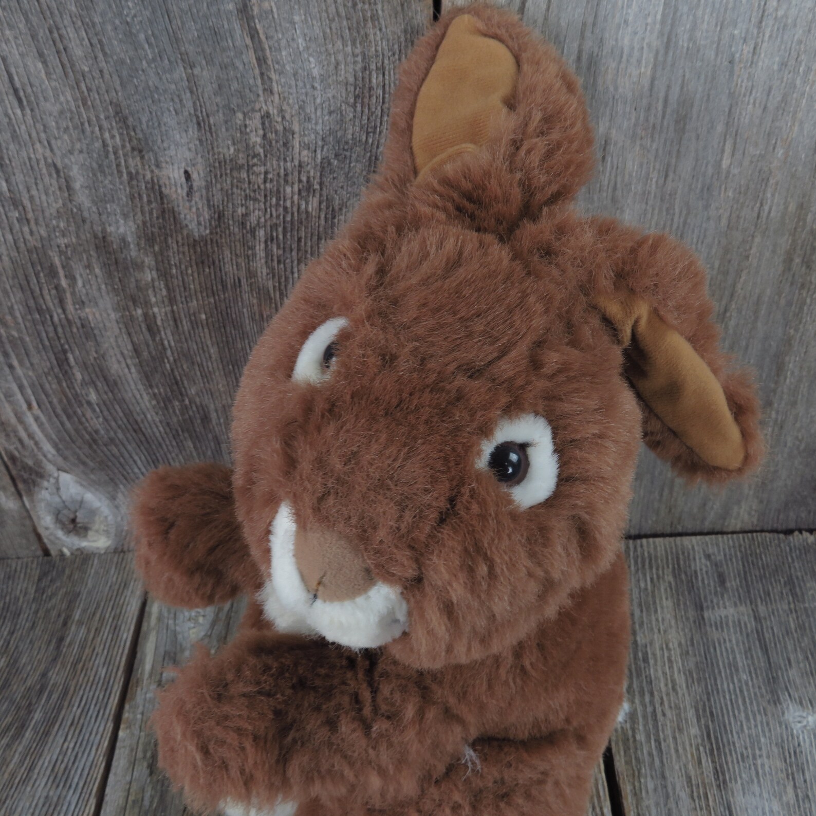 Vintage Bunny Plush Brown White Rabbit Stuffed Animal Easter | Etsy