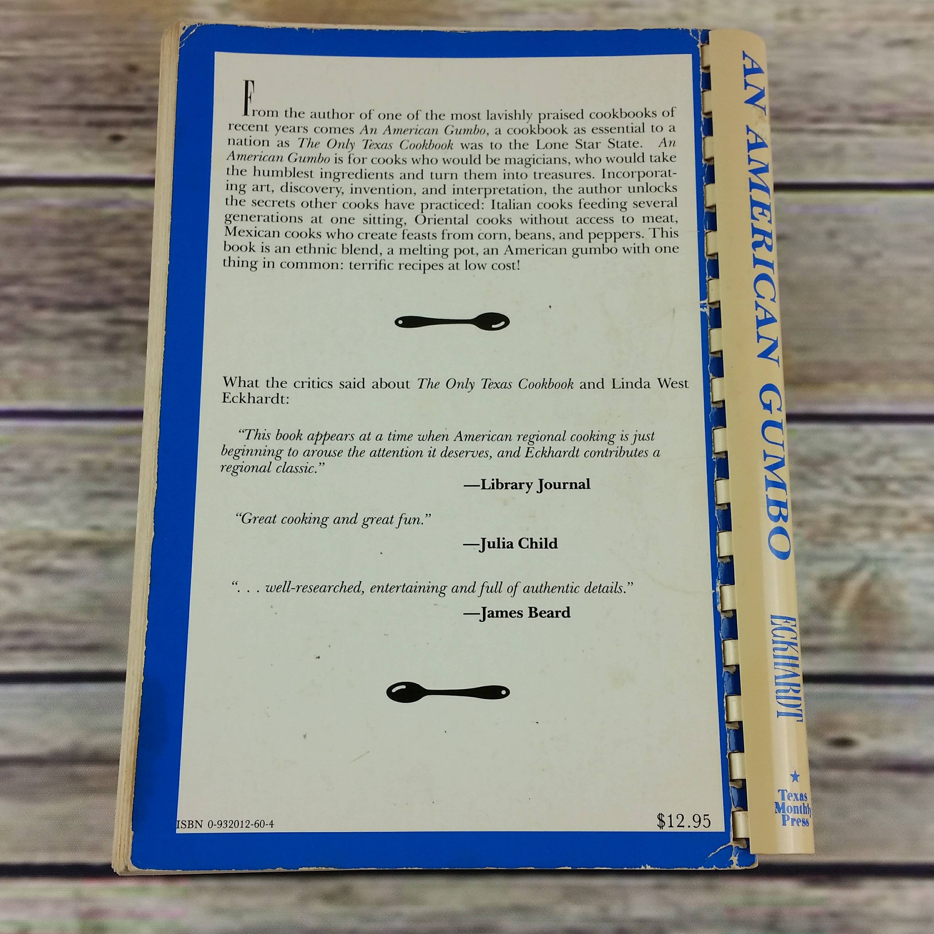 Vintage Cookbook American Gumbo Linda Eckhardt 1983 Affordable Cuisine ...