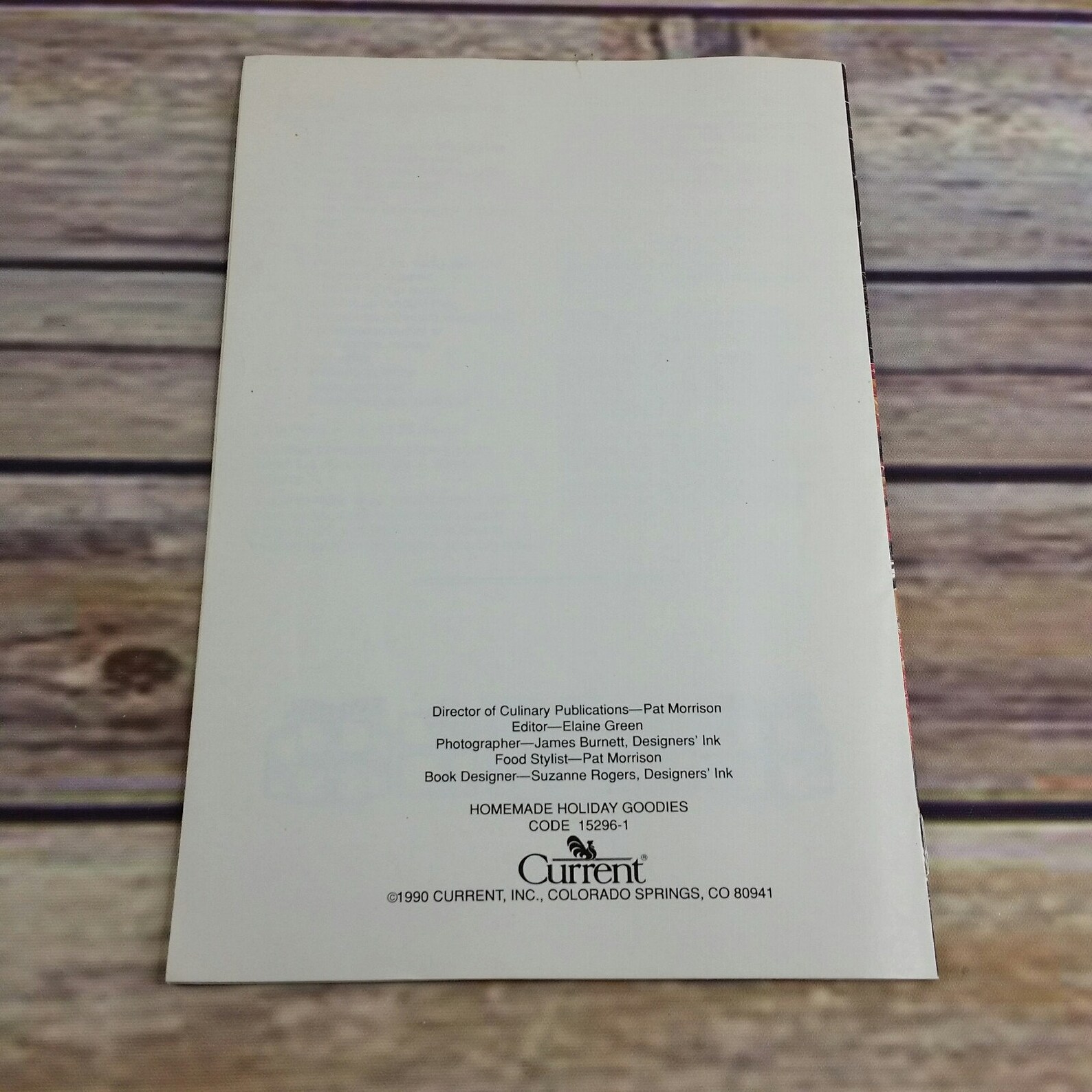 Vintage Current Cookbook Homemade Holiday Goodies Recipes 1990 ...