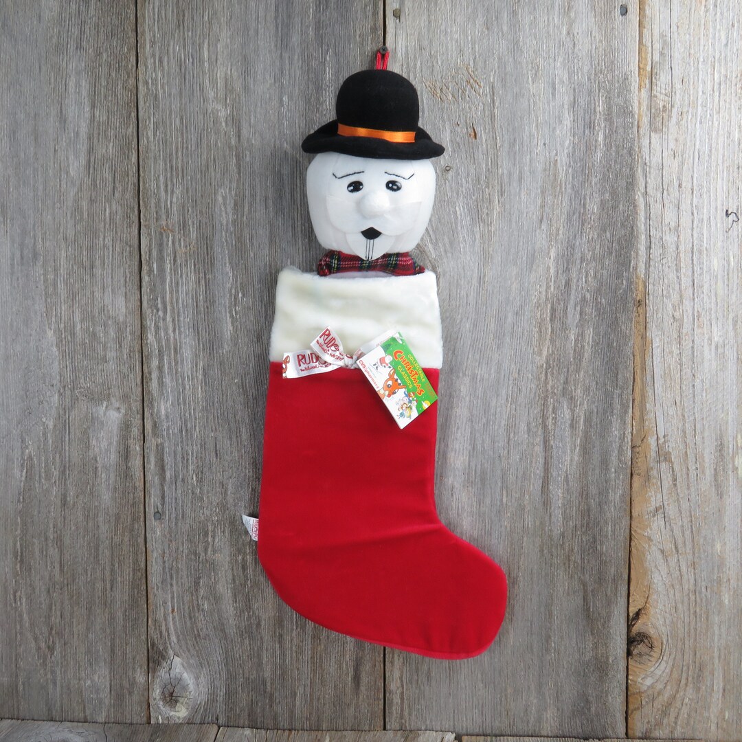 Vintage Sam the Snowman Stocking Rudolph the Red Nosed Reindeer ...