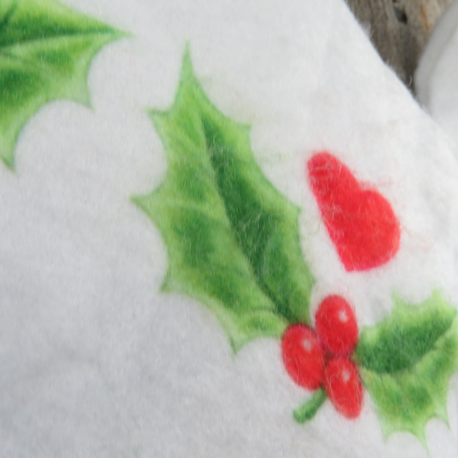 Vintage Kitten Cat Morehead Christmas Stocking Merry Kissmis Holly Felt ...