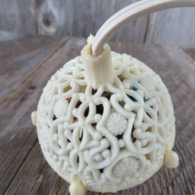 Vintage Chirping Bird Ornament Electronic Chirp Christmas White Ball ...