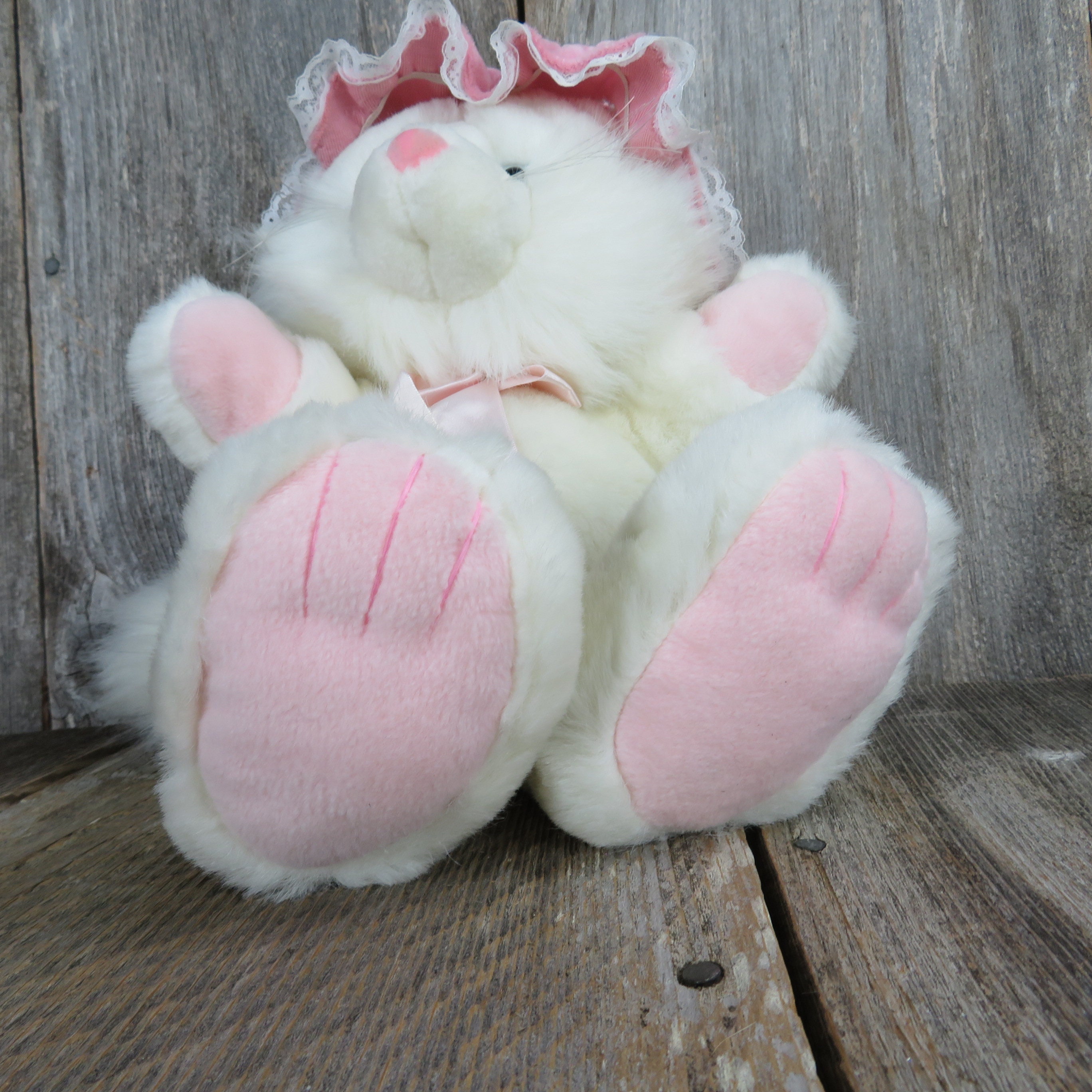 Vintage Cat Kitty Puppet Plush Kitten Nightcap Velour Pink Bow | Etsy