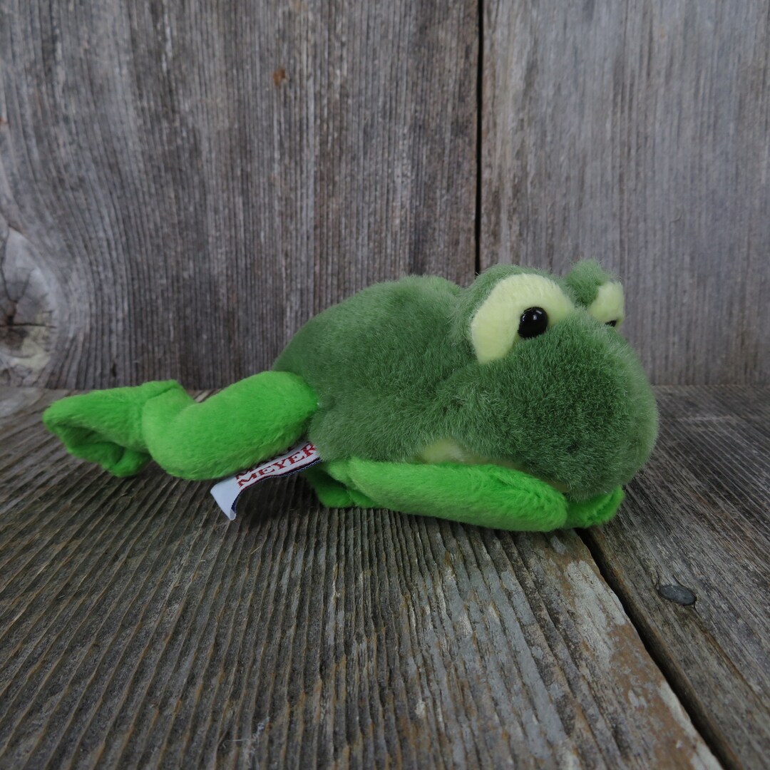 Vintage Frog Finger Puppet Plush Green Toad Mary Meyer Stuffed Animal ...