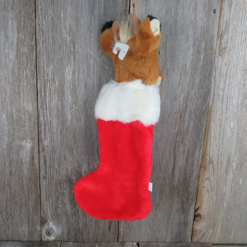 Vintage Rudolph Stocking Prestige Christmas Red Flocked Nose - Etsy