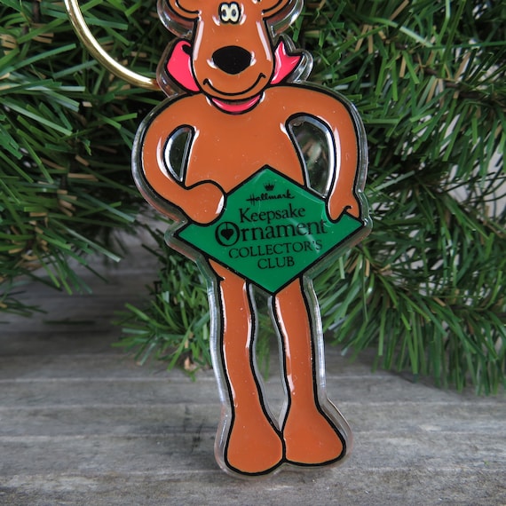 Vintage Rodney Reindeer Keychain Hallmark Keepsake 19… - Gem