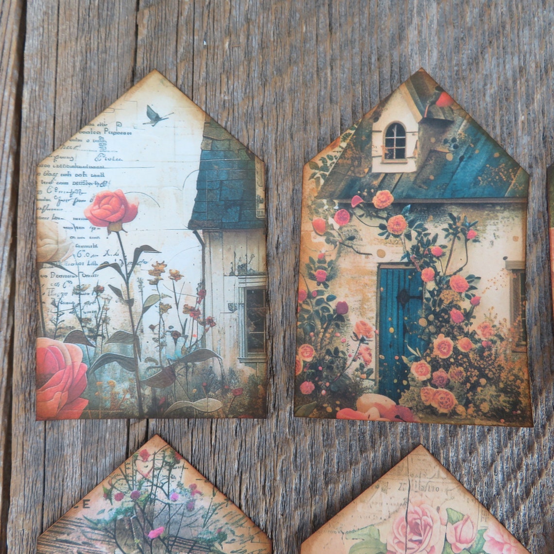 House Tags - Junk Journal Ephemera - Pocket Inserts - Note Cards -art ...
