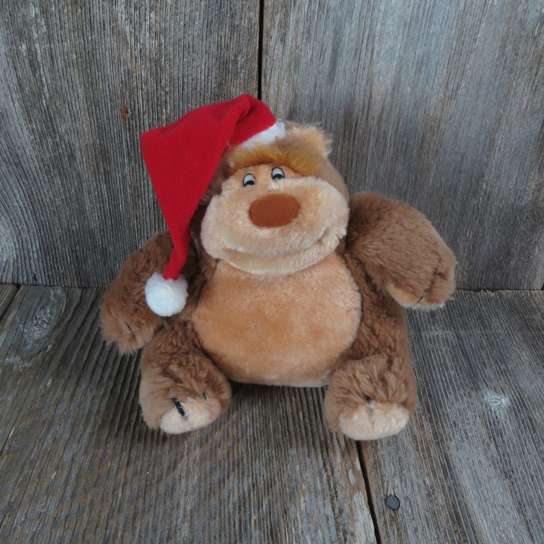 Vintage Teddy Bear Plush Egbert Baby Santa Hat Gorilla - Etsy