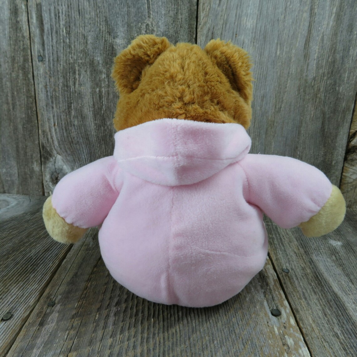 Vintage Teddy Bear Plush Droopy Eyes Flocked Nose Pink Pajamas Stuffed ...