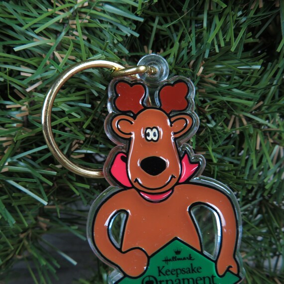 Vintage Rodney Reindeer Keychain Hallmark Keepsake 19… - Gem