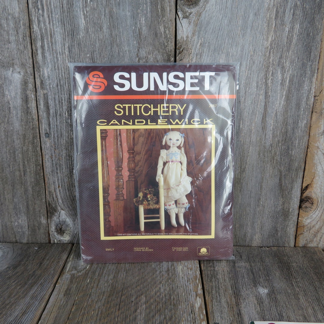 Stitchery Doll Kit Candlewick Embroidery Sunset Stitchery Rag Doll 2867 ...