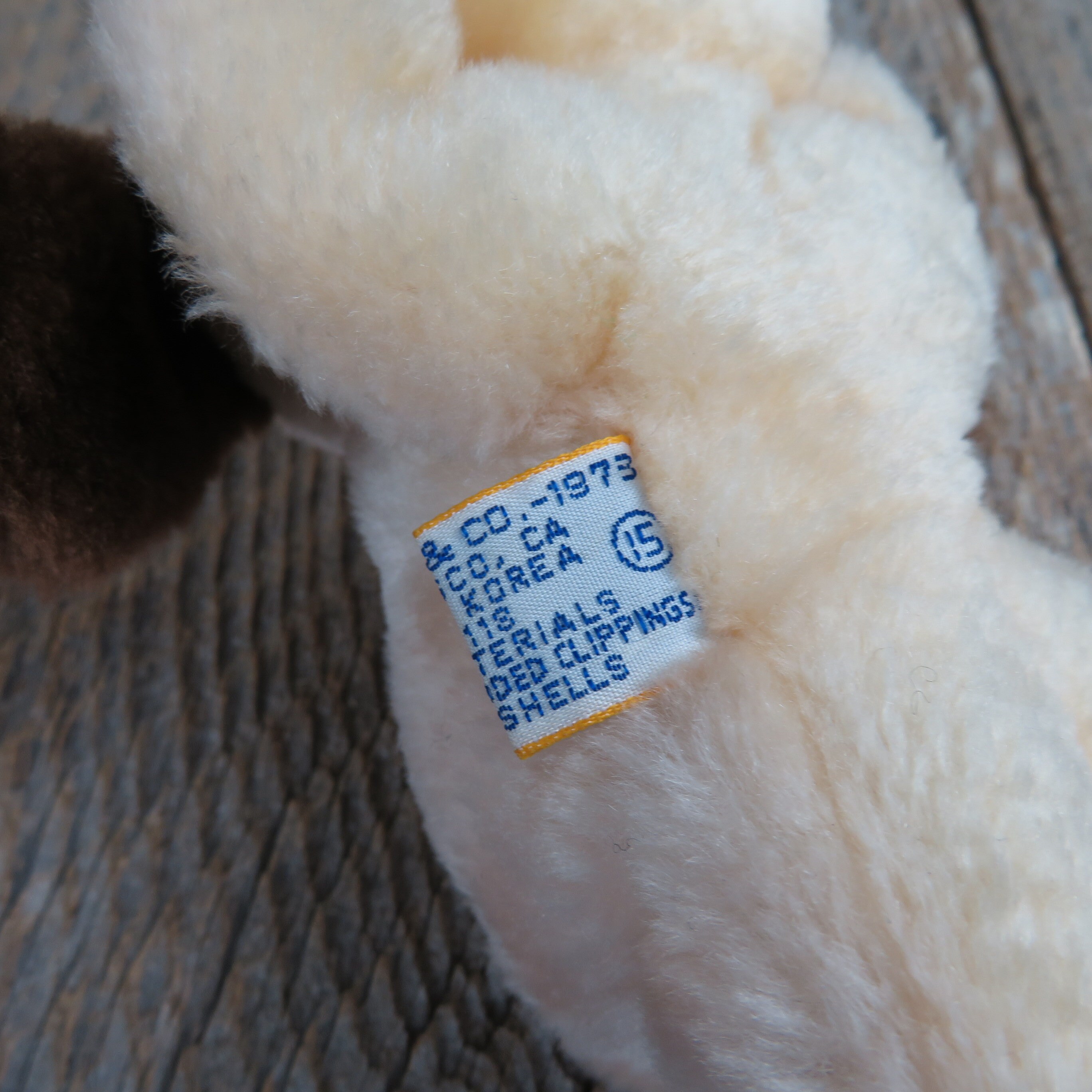 Vintage Drooper Dog Plush Cream Dakin Beige Puppy Brown Ears Vintage Drooper Dog Plush Cream Dakin Beige Puppy Brown Ears