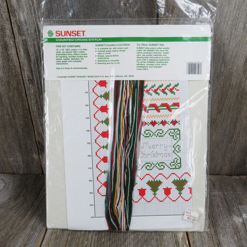 Sunset Christmas Sampler Kit Counted Cross Stitch St Nicholas - Etsy