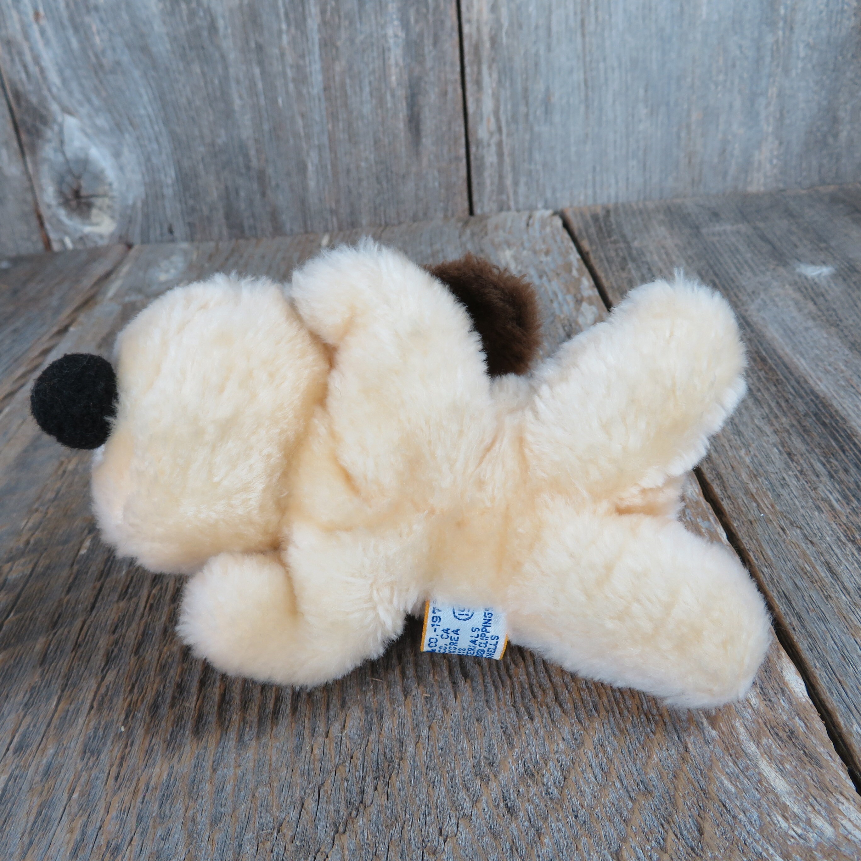 Vintage Drooper Dog Plush Cream Dakin Beige Puppy Brown Ears Vintage Drooper Dog Plush Cream Dakin Beige Puppy Brown Ears