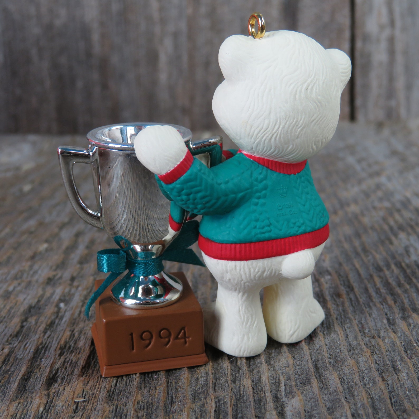 Vintage Teddy Bear World's Greatest Dad Ornament Christmas Hallmark ...