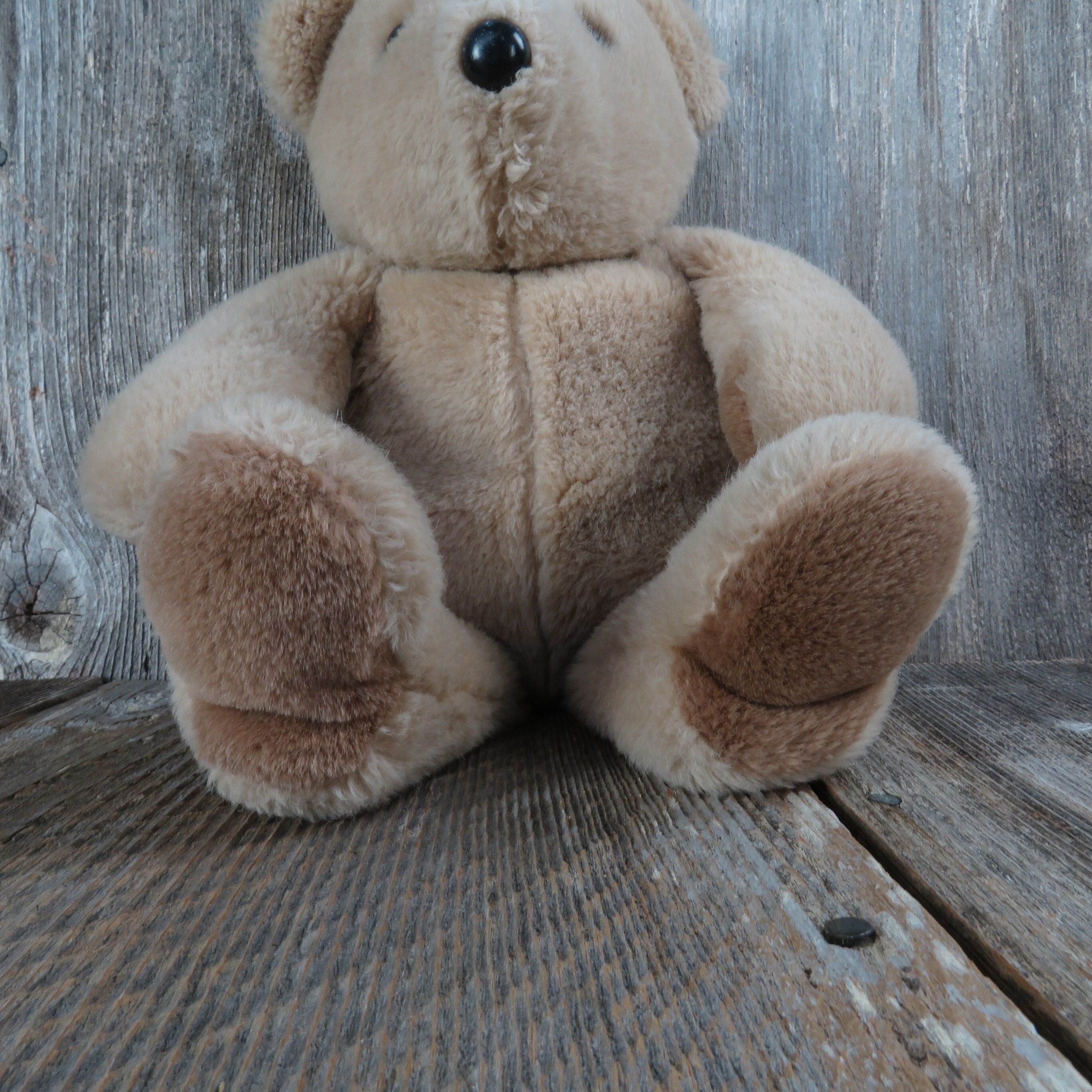Vintage Teddy Bear Plush Tan Beige Brown Paws Stuffed Animal - Etsy