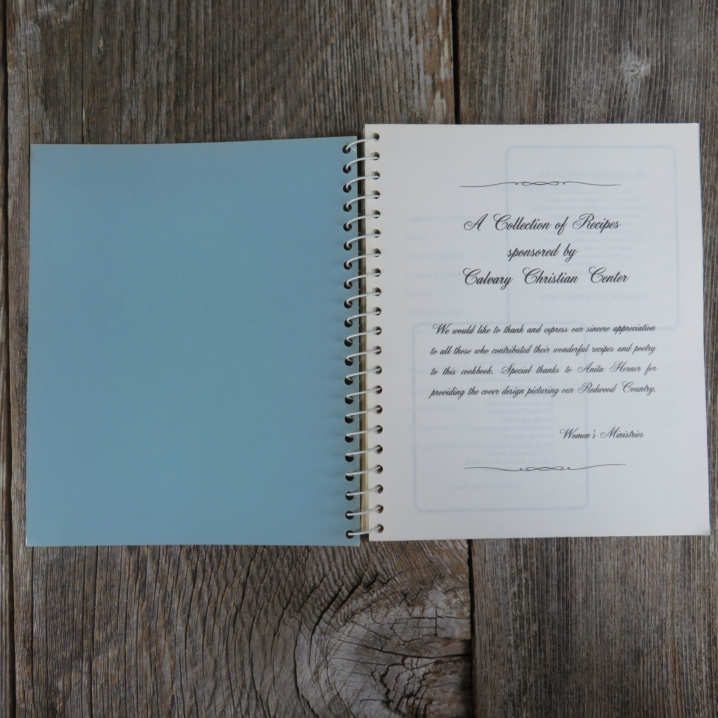 Vintage California Church Cookbook Redwood Country Calvary | Etsy