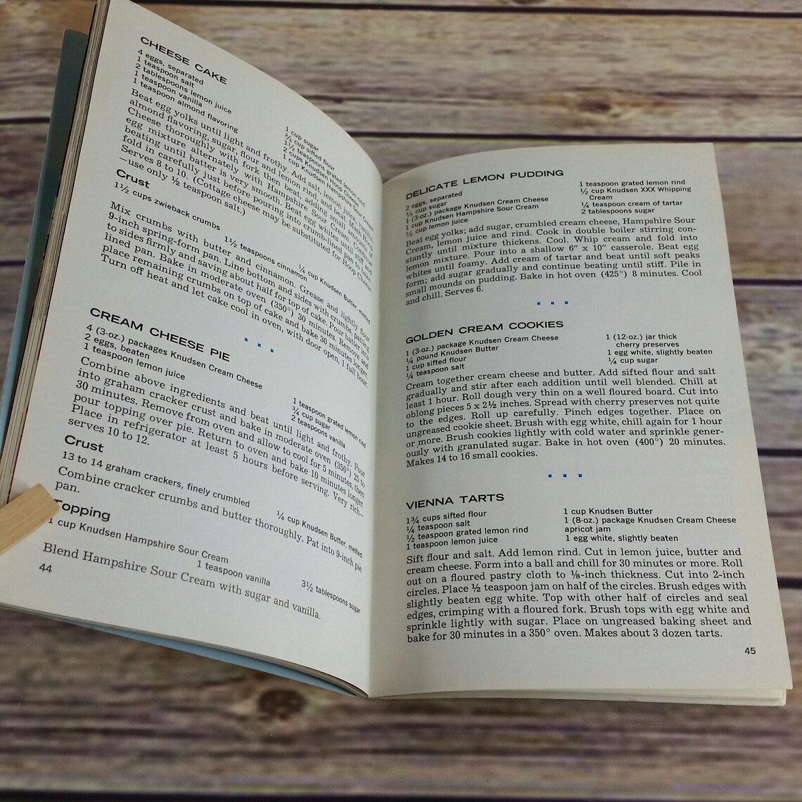 Vintage Cookbook Knudsen Dairy Products Recipes Promo Paperback Booklet ...