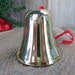 Vintage Gold Bell With Red Flocked Ribbon Christmas Hand Bell Door ...