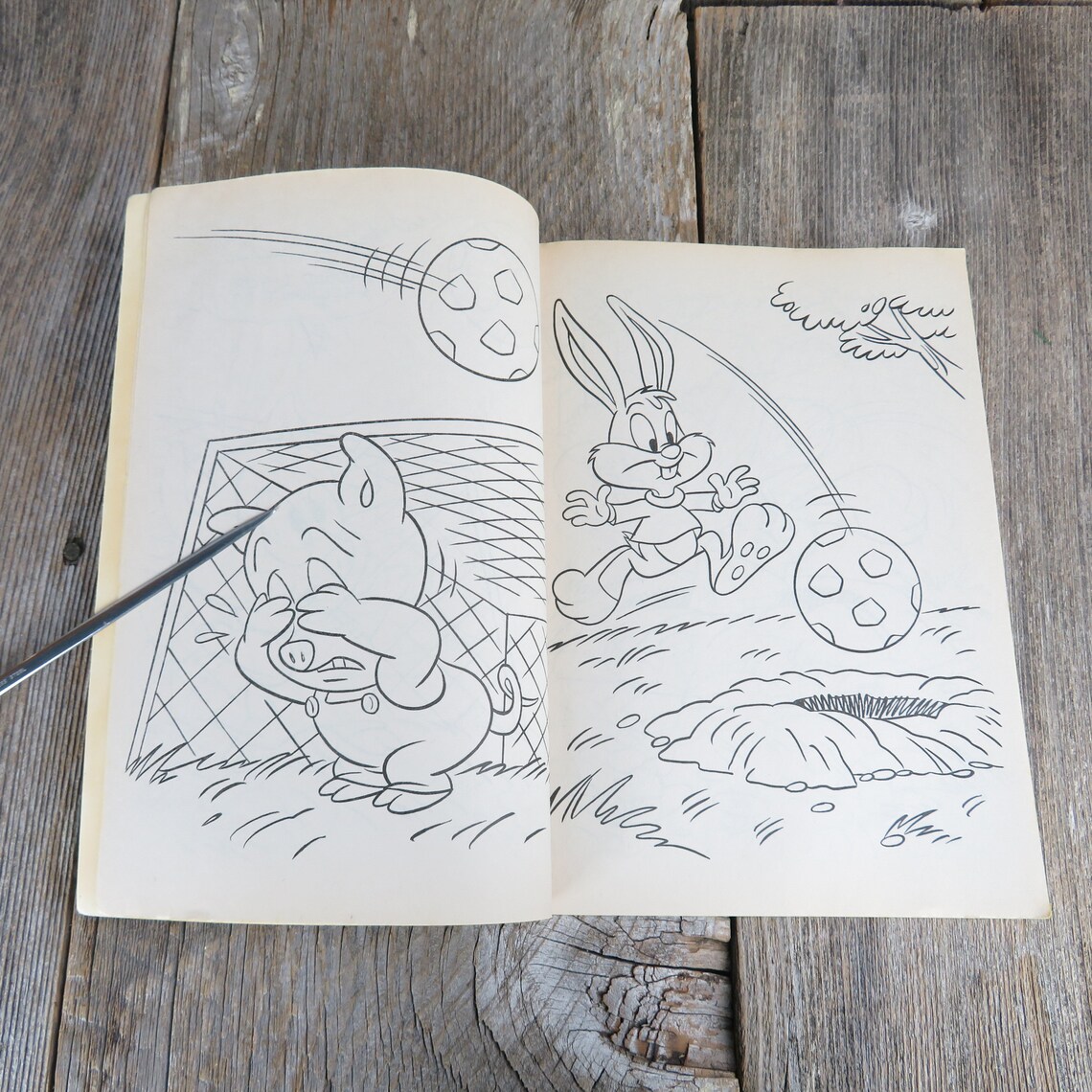 Tiny Toons Adventures Coloring Book Dinner for a Dinosaur - Etsy