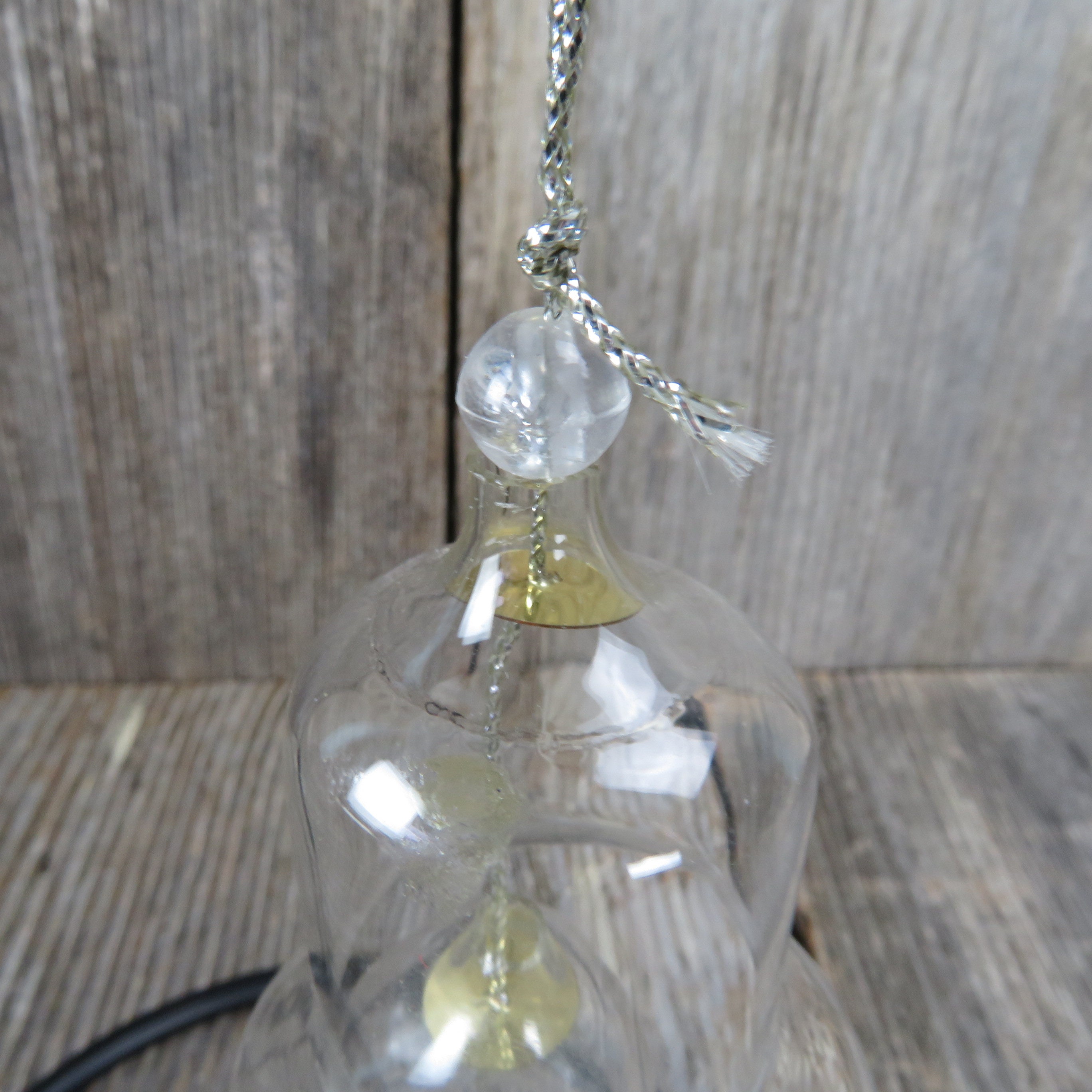 Vintage Glass Bell Ornament Graduated 3 Tier Silver Christmas | Etsy