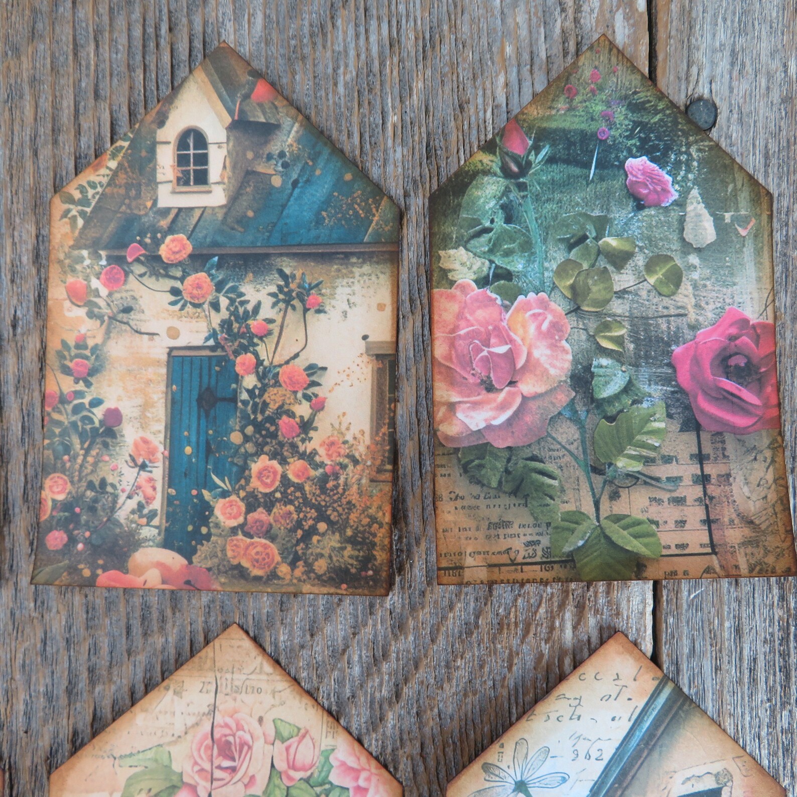 House Tags - Junk Journal Ephemera - Pocket Inserts - Note Cards -art ...