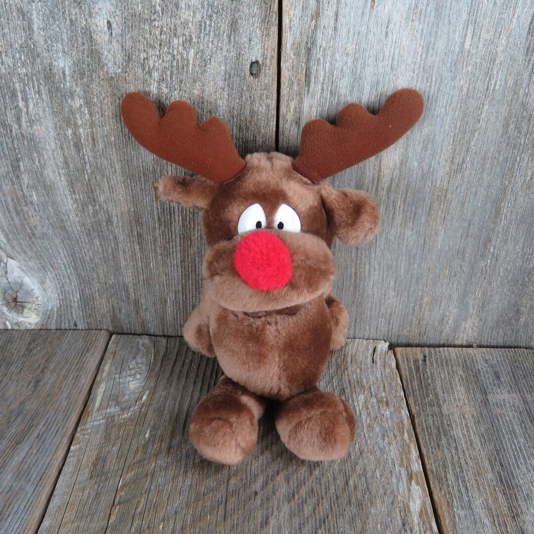 Vintage Reindeer Plush Radar Deer Red Nose Russ Stuffed Animal Korea - Etsy