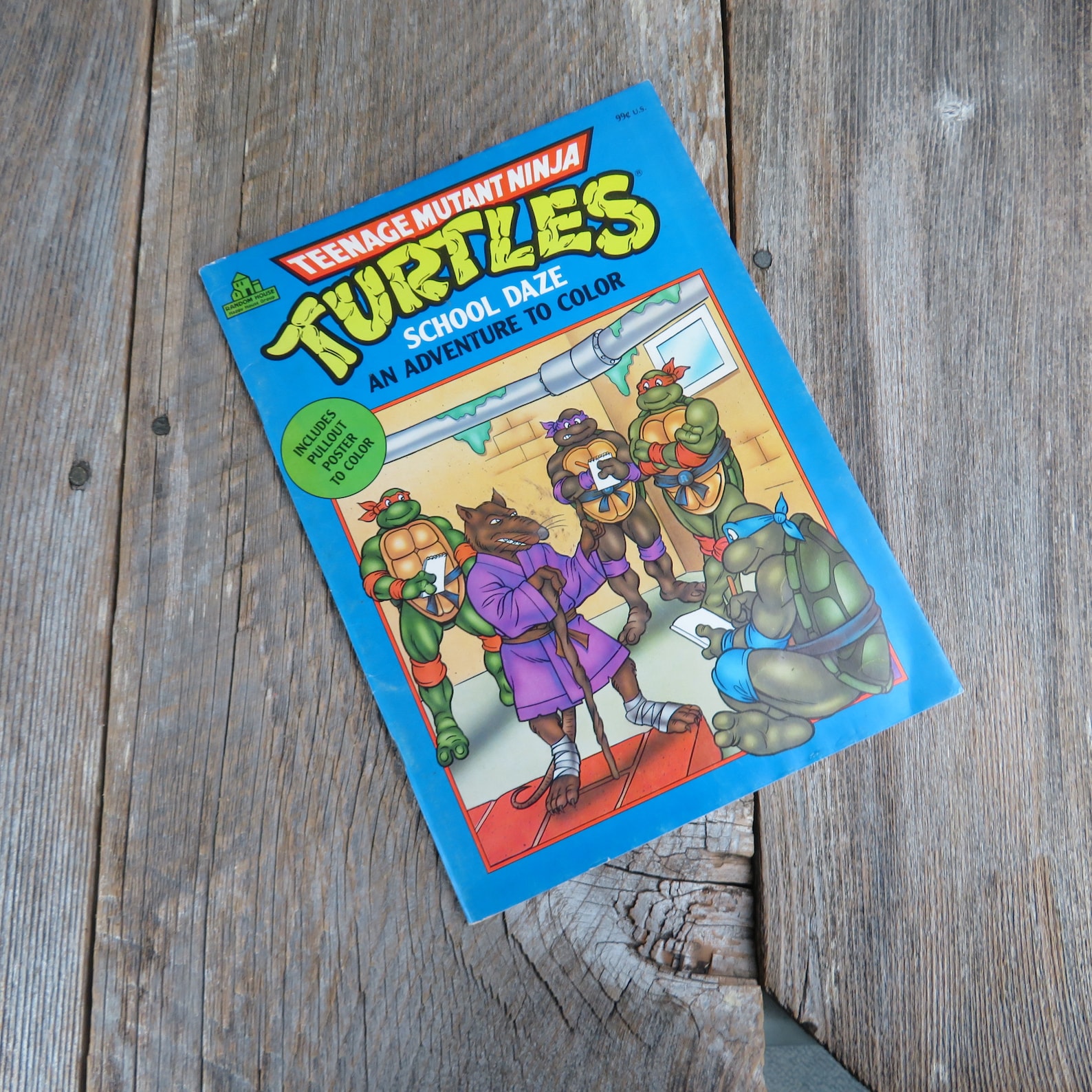 Vintage Teenage Mutant Ninja Turtles Coloring Book School Daze 1990 ...