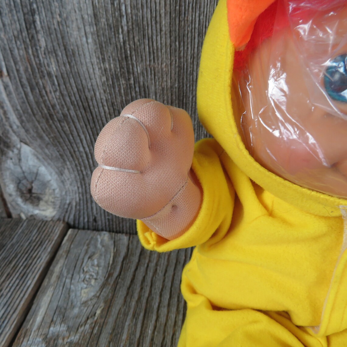 Vintage Troll in Duck Suit Doll Plush Yellow Orange Hair Blue | Etsy