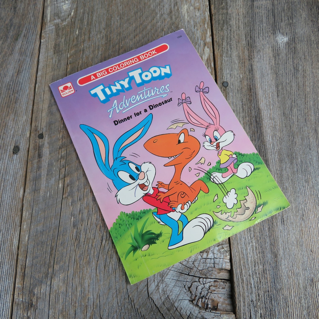 Tiny Toons Adventures Coloring Book Dinner for a Dinosaur Warner ...