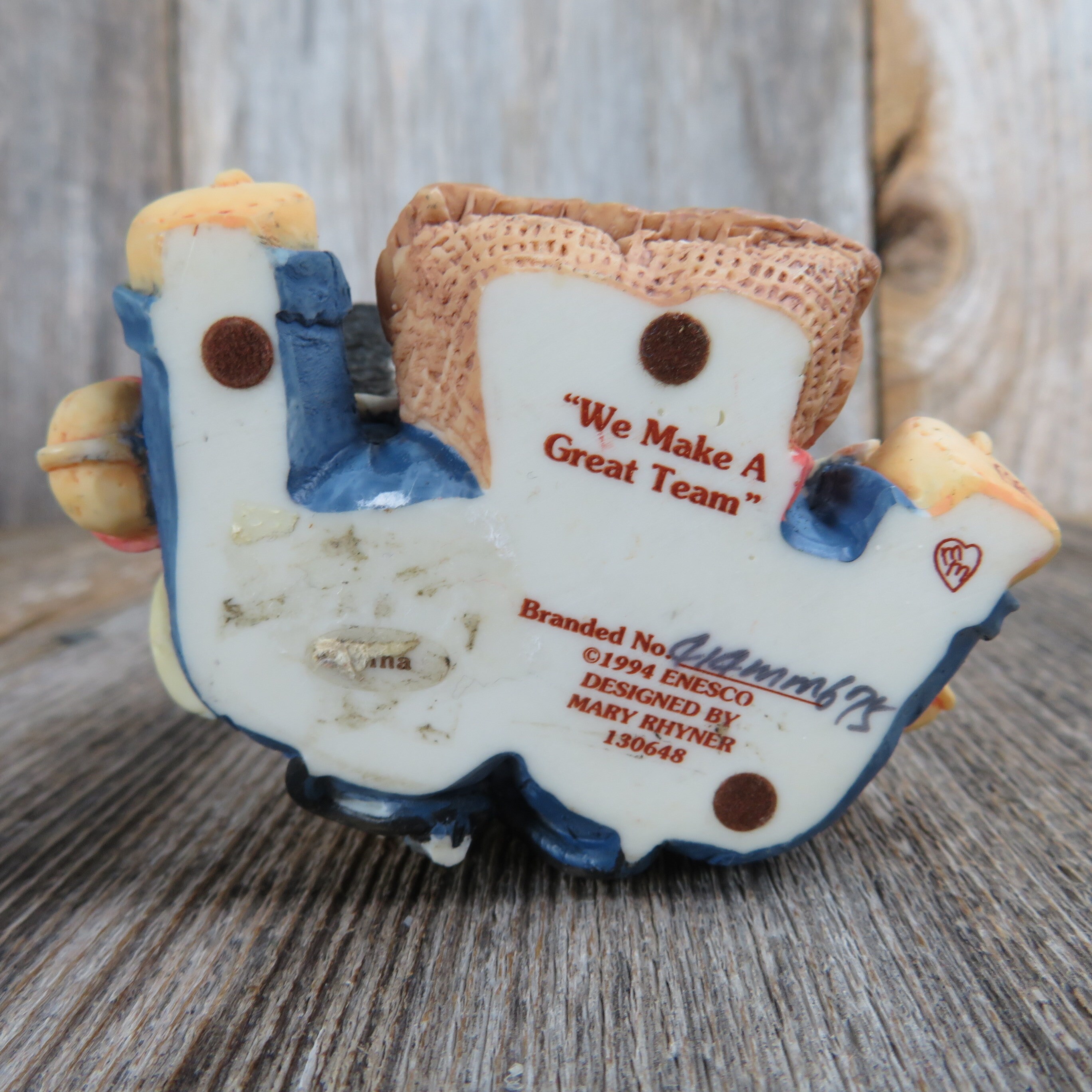 Mary Moo Moos Enesco Cow Figurine We Make A Great Team Mary Rhyner 1994 ...