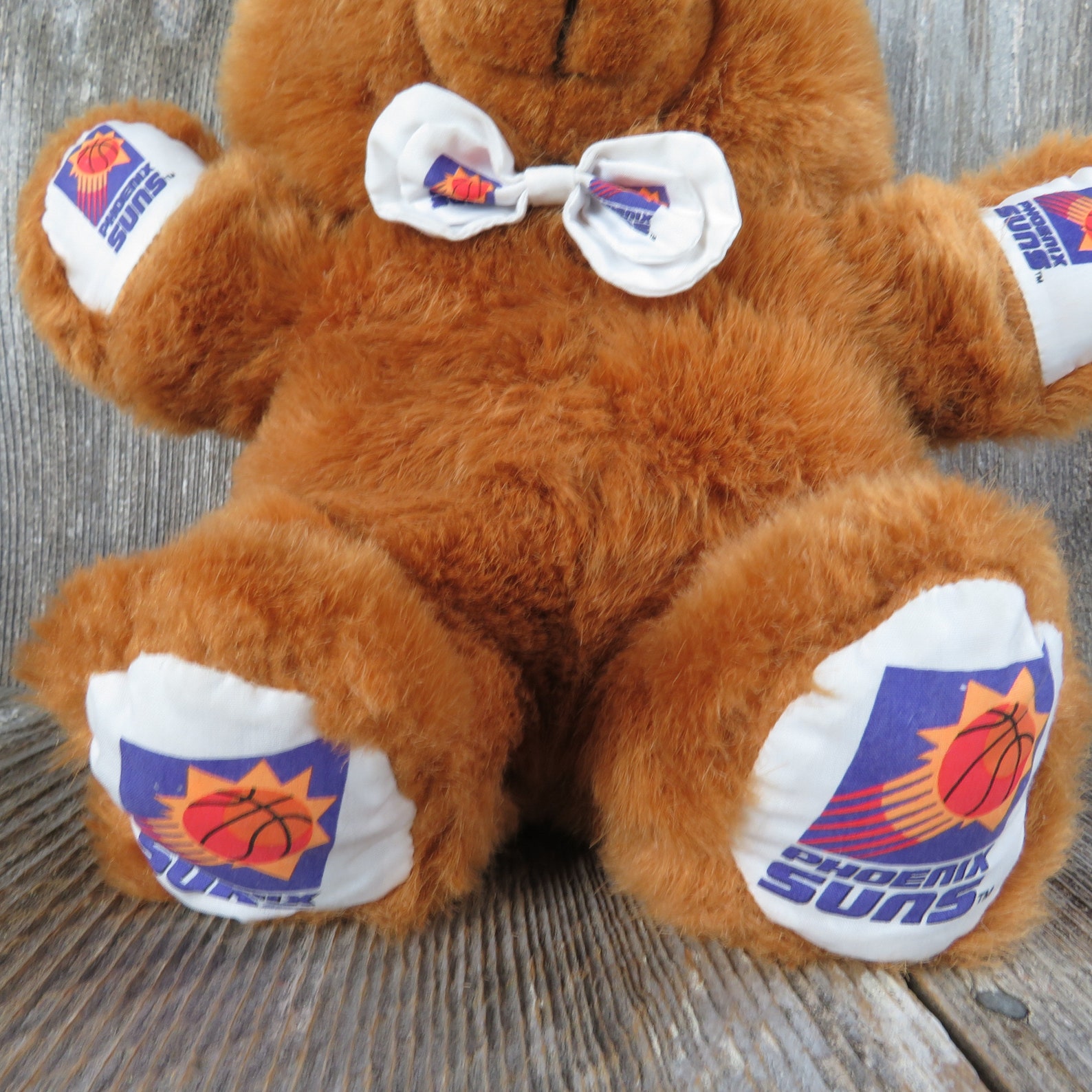 Vintage Brown Teddy Bear Reversible Basketball Plush NBA Phoenix Suns ...
