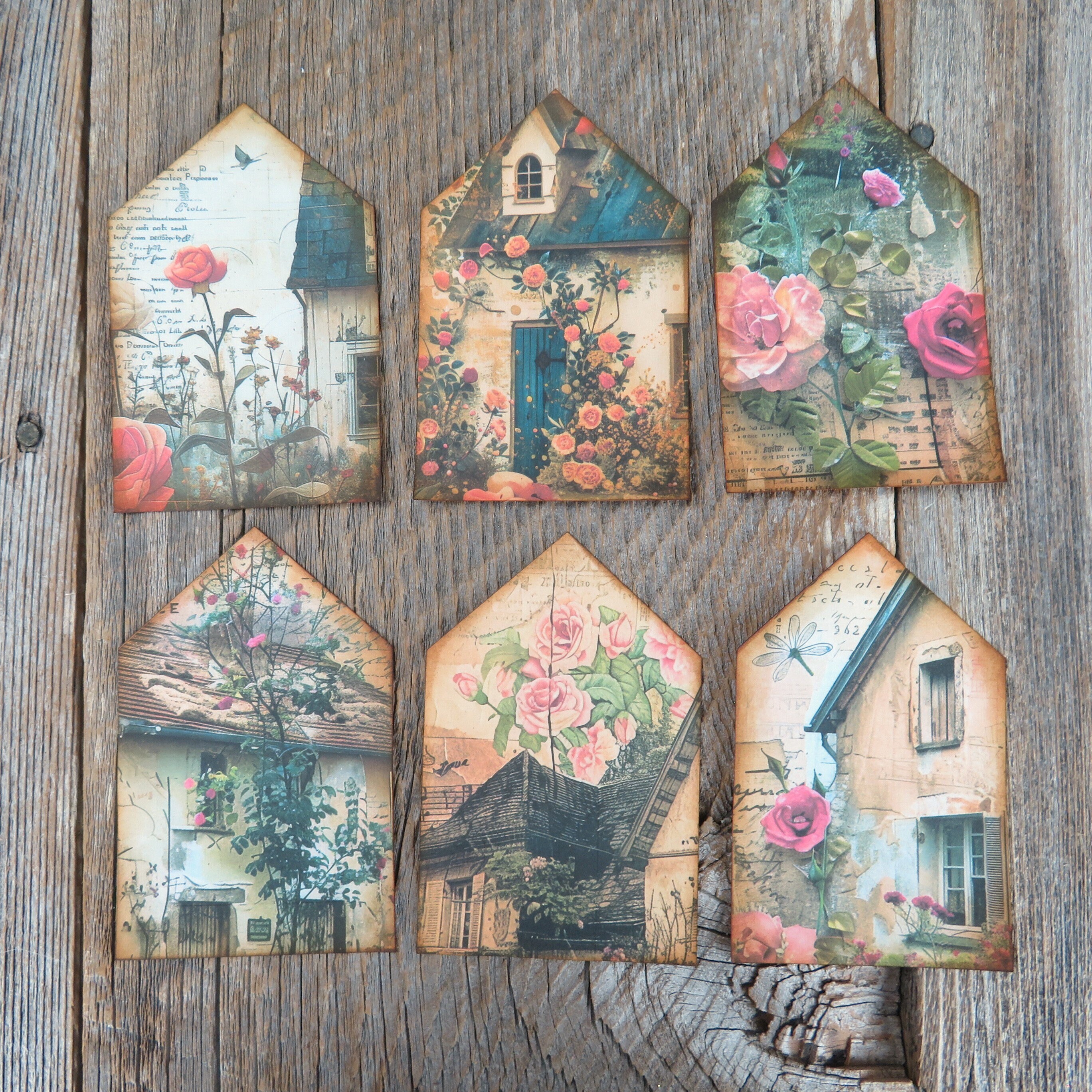 House Tags - Junk Journal Ephemera - Pocket Inserts - Note Cards -art ...