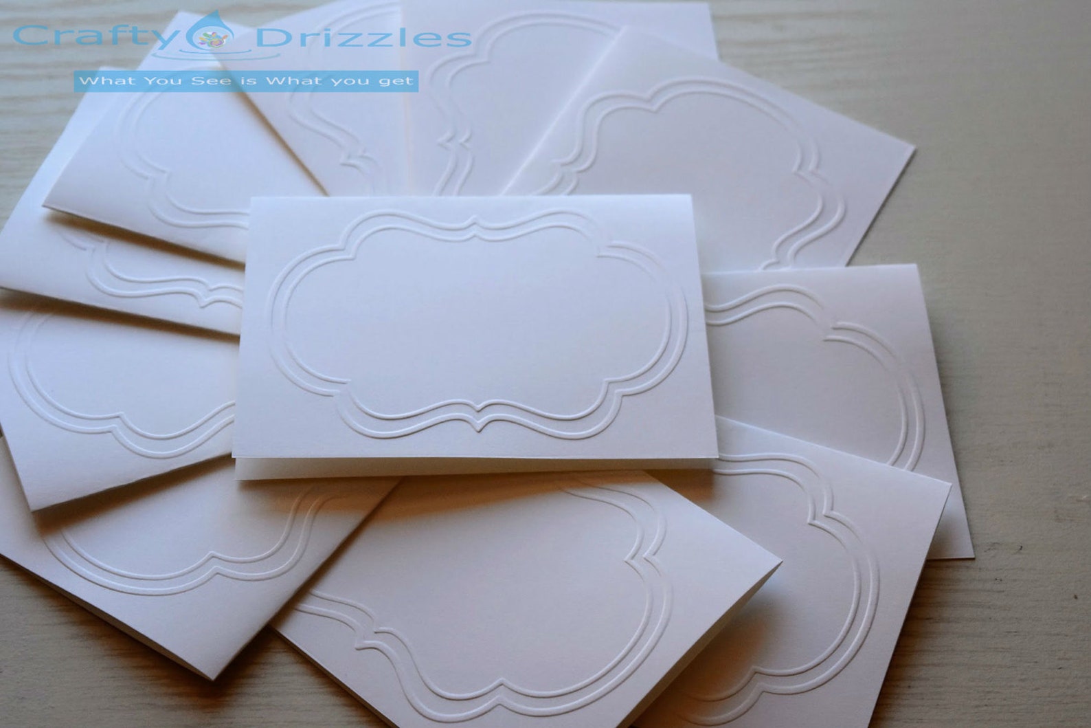 White Embossed Card Set-set of 510or20-wedding Thank You - Etsy