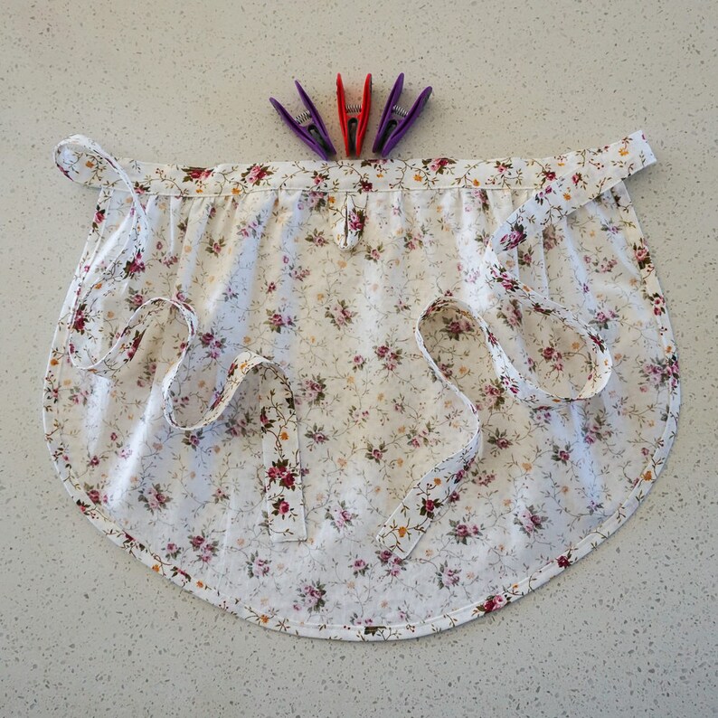 Peg/pin Bag Apron Retro Vintage Laundry Apron With Large - Etsy