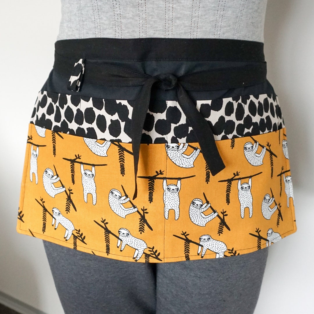 Teachers Sloth Apron, Daycare Kindergarten Vendor Craft Librarian Apron ...