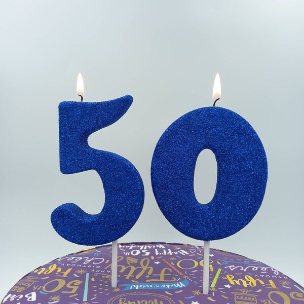 Blue Glitter Number - Etsy