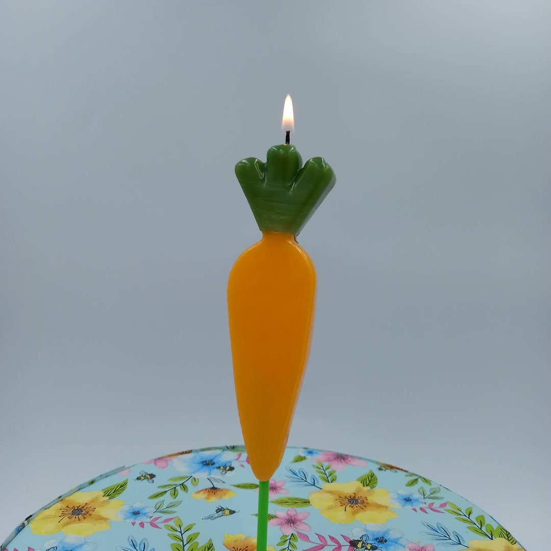 Carrot Birthday Candle for Cake Allotment Gardening Theme - Etsy