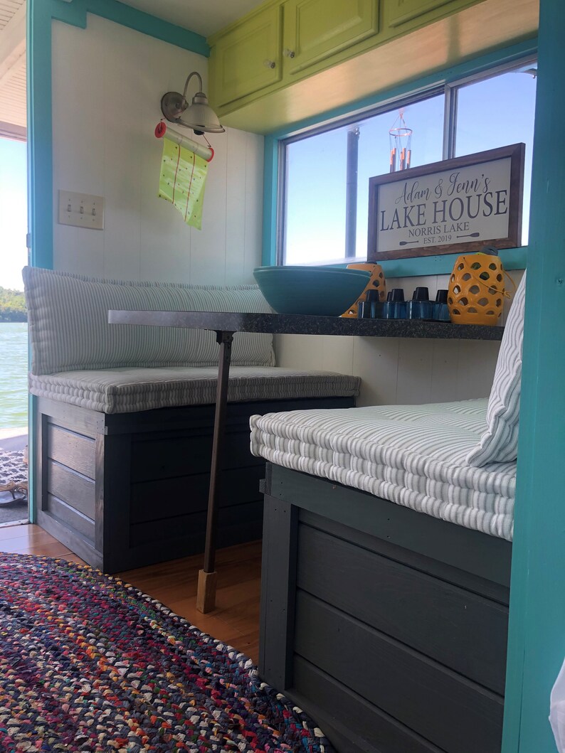 Booth Cushions With Back Pillows Custom Banquette Pads - Etsy