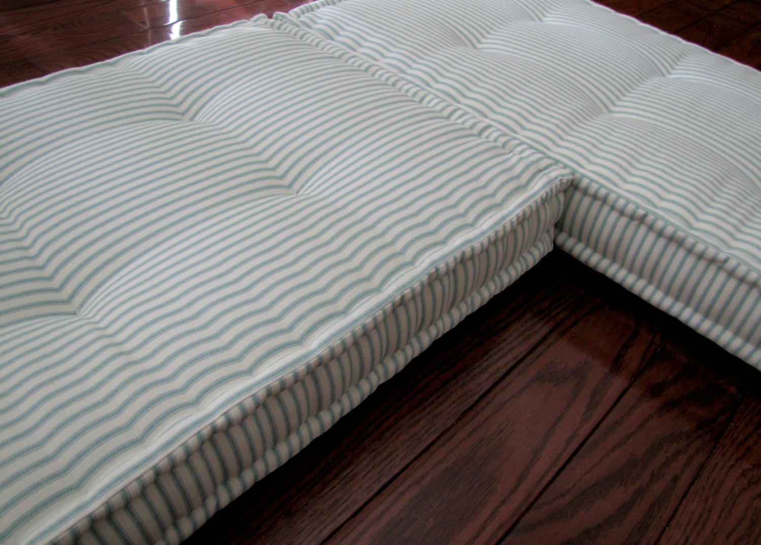 Grateful Home — Banquette Cushions, L Shape Bench Seat Cushions in Aqua ...