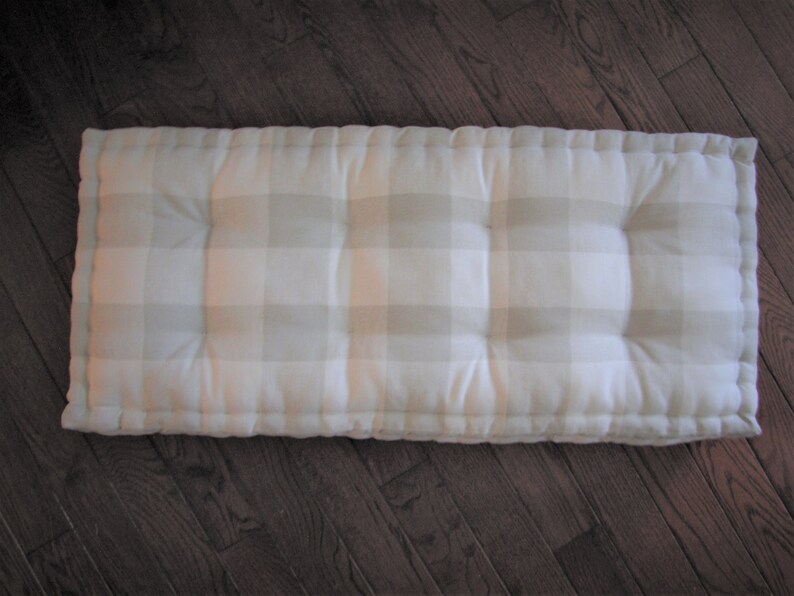 Plaid Bench Cushions Gray and White Buffalo Plaid Window Seat - Etsy